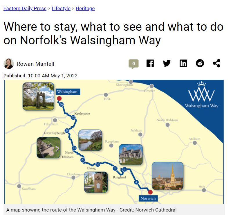 Good to See in the EDP – The Walsingham Way